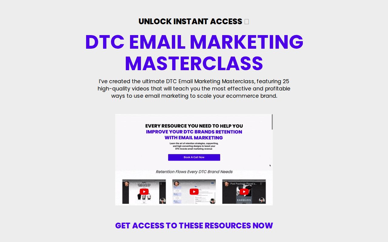 DTC Email Marketing Masterclass (Organic Twitter)